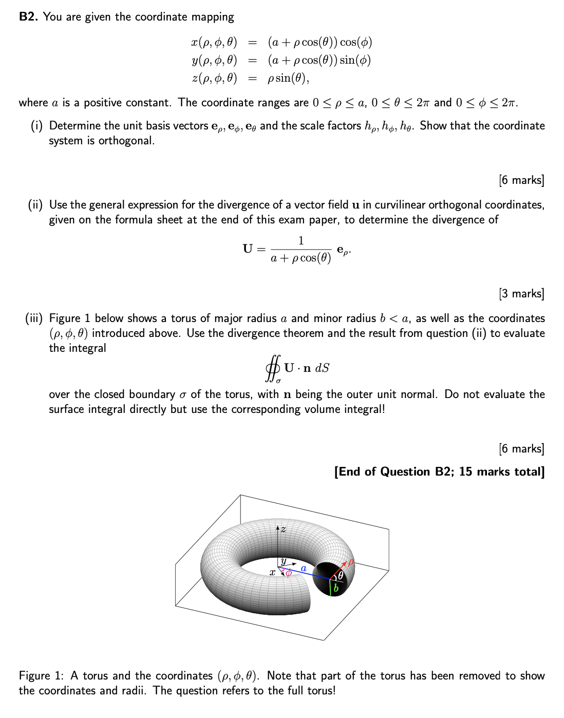 Solved B2. You are given the coordinate mapping \\[ | Chegg.com