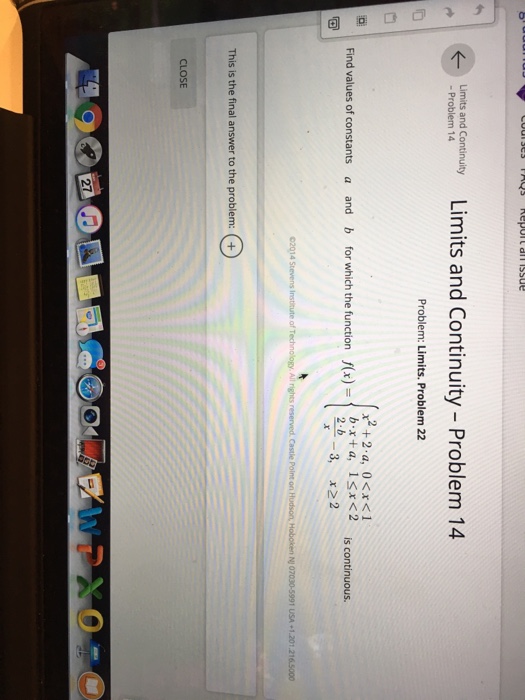 Solved Limits and Continuity Limits and Continuity Problem | Chegg.com