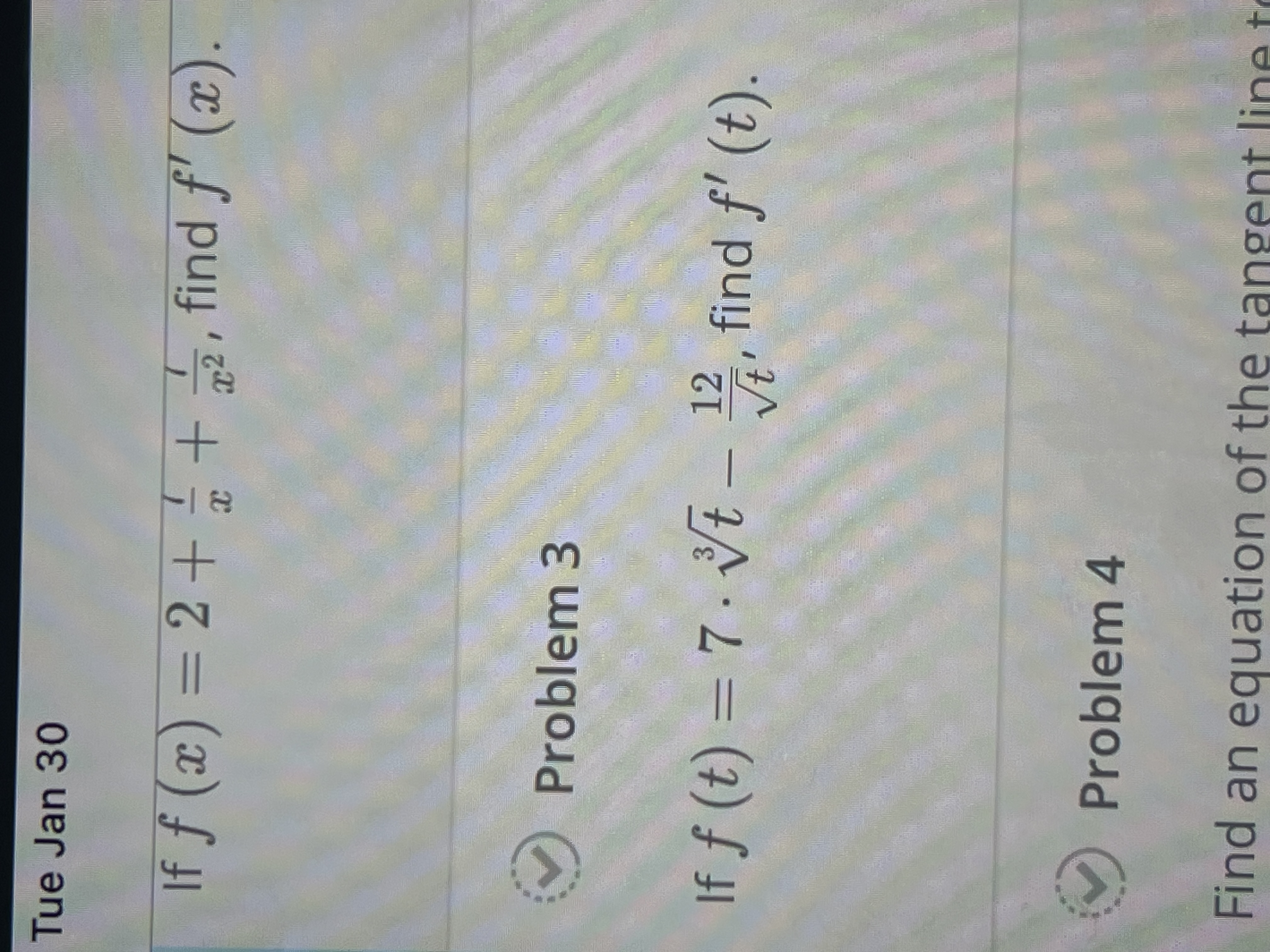 Solved If f(t)=7*t3-12t2, ﻿find f'(t) | Chegg.com