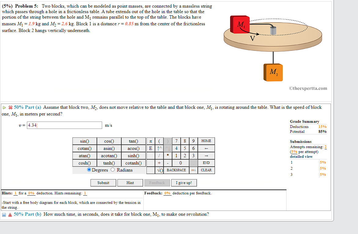 Solved (5\%) Problem 5: Two blocks, which can be modeled as | Chegg.com Solved (5\%) Problem 5: Two blocks, which can be modeled as | Chegg.com