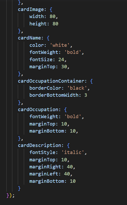 Solved I am currently working on creating a profile card | Chegg.com