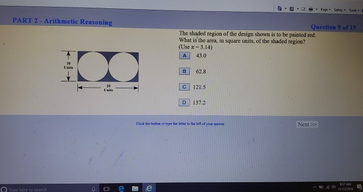 Solved - - Pape Safety Tools PART 2 - Arithmetic Reasoning | Chegg.com