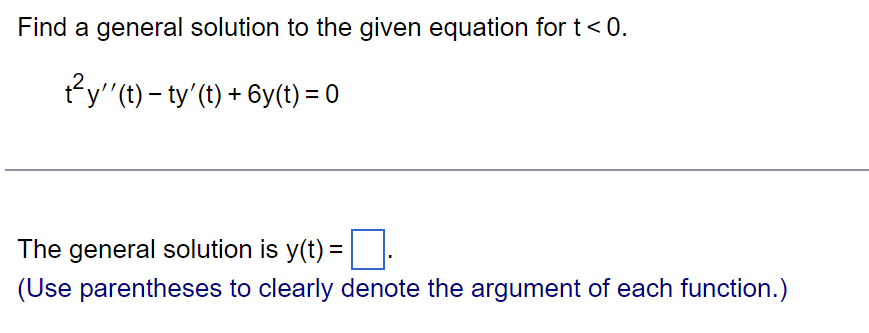 Solved Find a general solution to the given equation for | Chegg.com