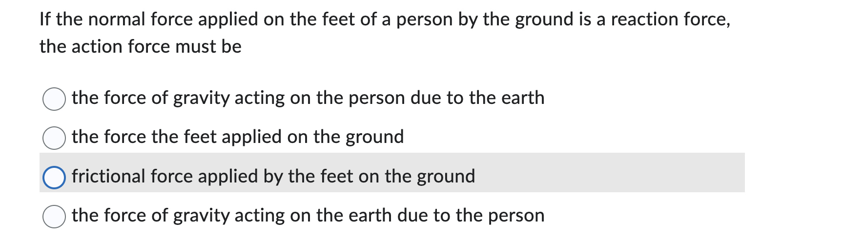 Solved If the normal force applied on the feet of a person | Chegg.com
