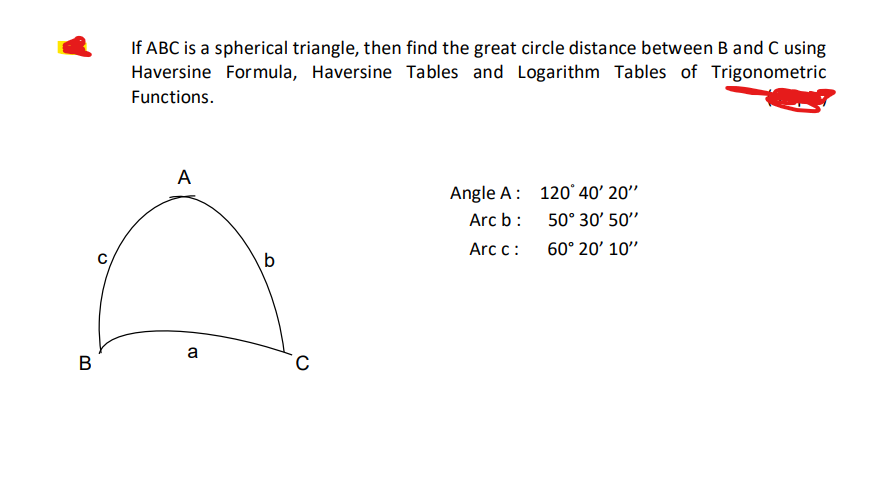 Solved If ABC is a spherical triangle, then find the great | Chegg.com