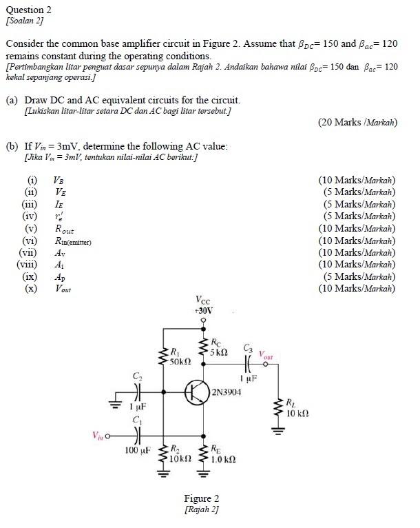 Solved Question 2 [Soalan 21 Consider the common base | Chegg.com