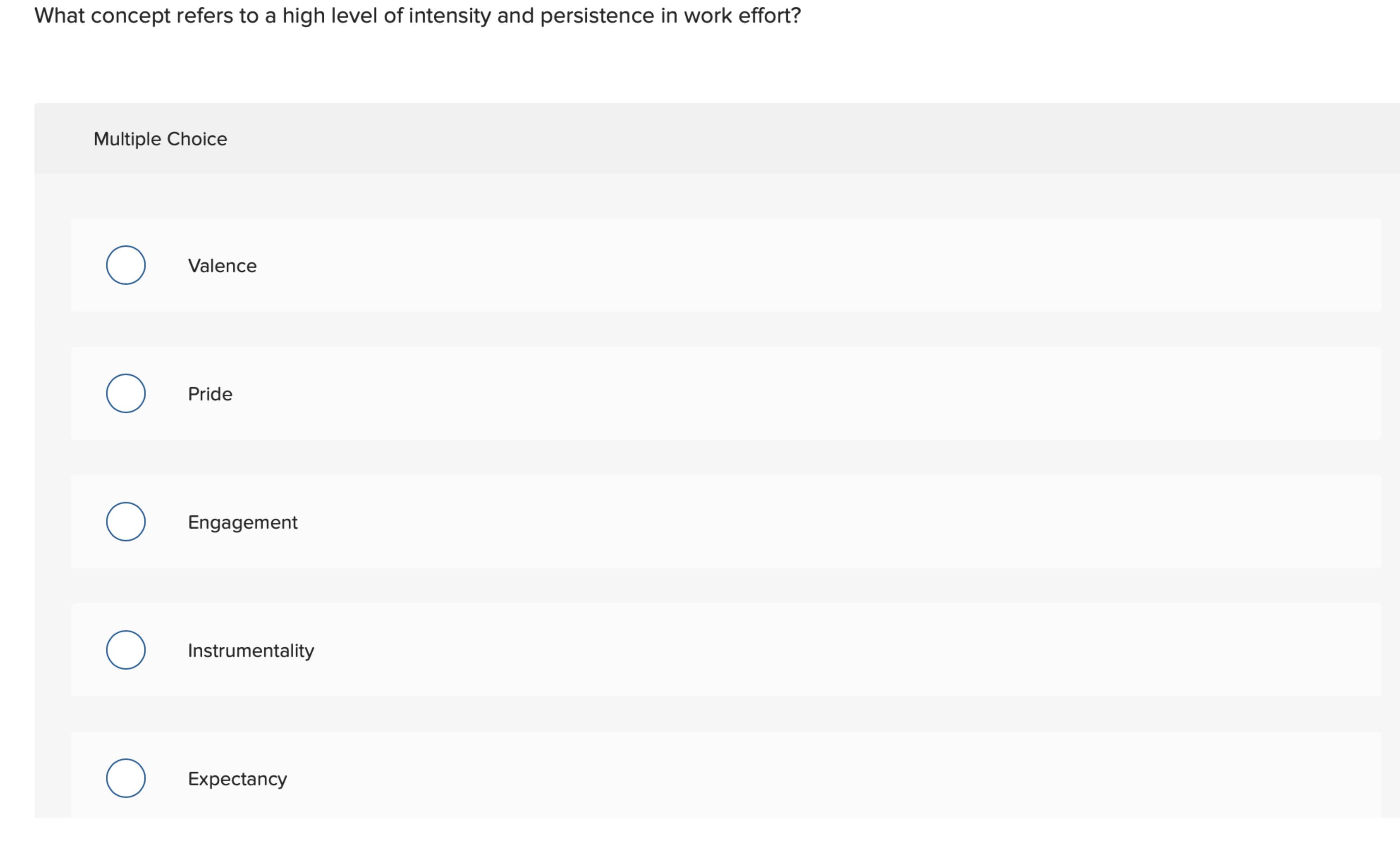 Solved What concept refers to a high level of intensity and | Chegg.com