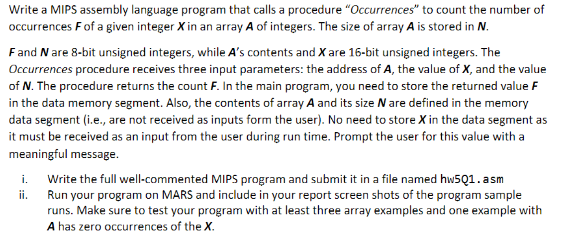 Solved Write a MIPS assembly language program that calls a | Chegg.com