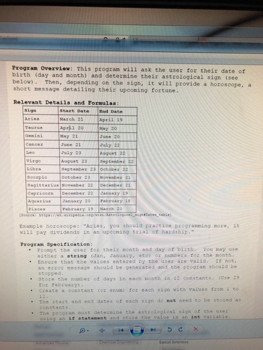 Solved Program Overview: This program will ask the user for | Chegg.com
