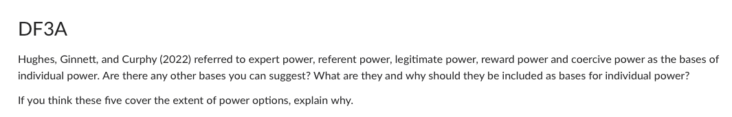 Solved Hughes, Ginnett, and Curphy (2022) referred to expert | Chegg.com