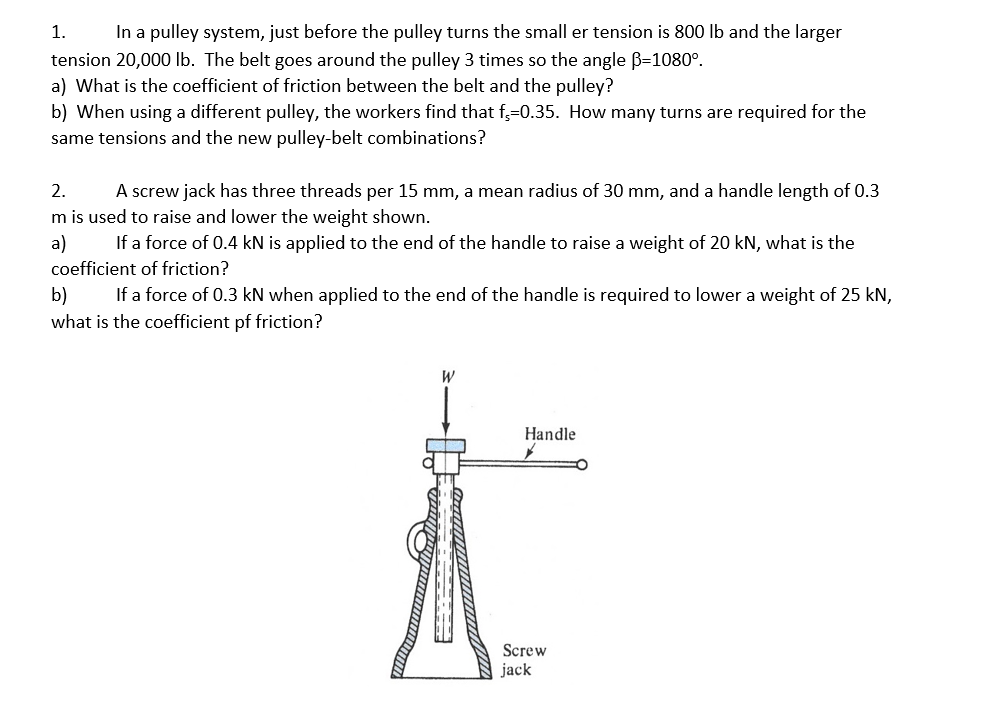 Solved 1. In a pulley system, just before the pulley turns | Chegg.com