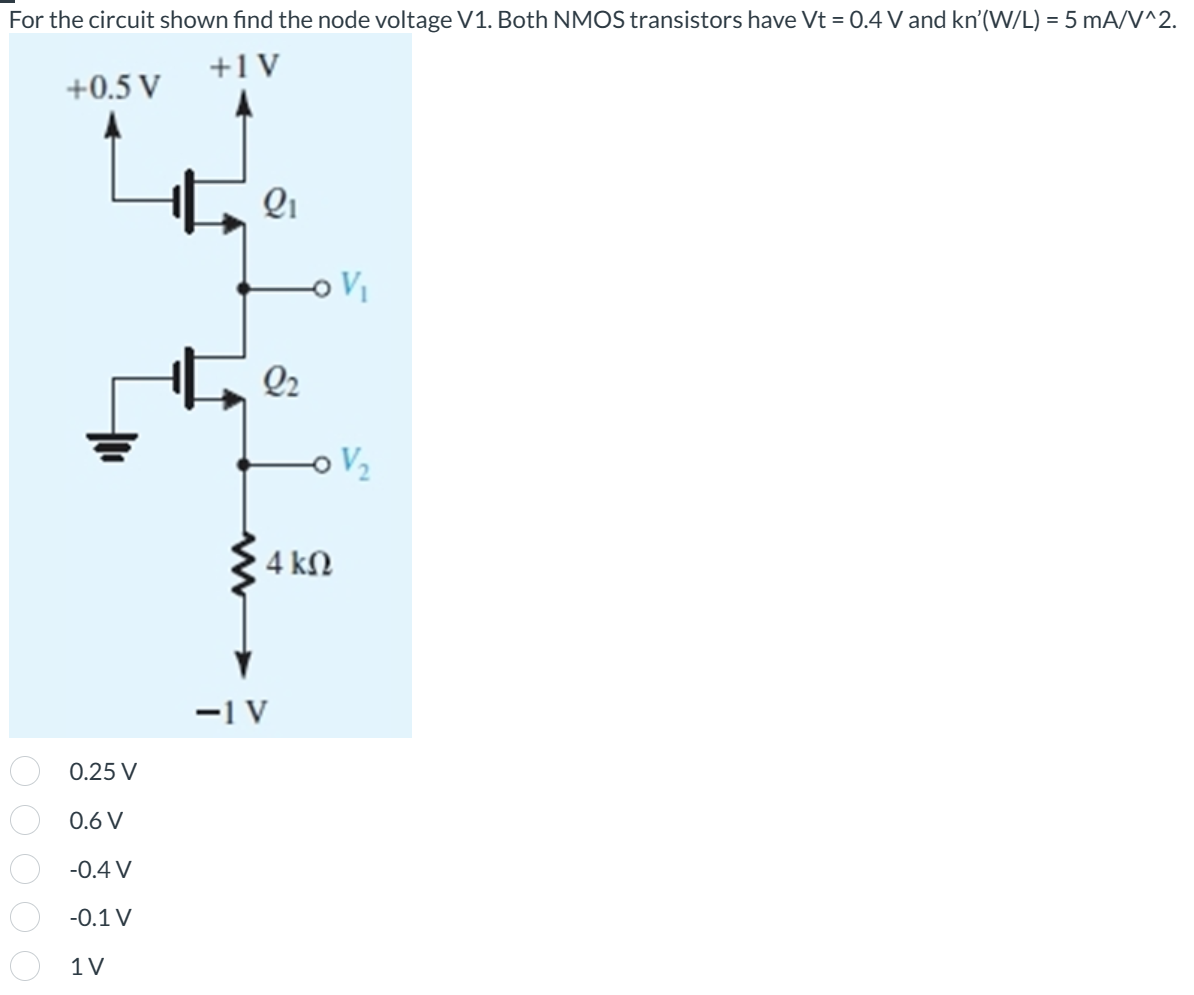 Solved For the circuit shown find the node voltage V1. ﻿Both | Chegg.com
