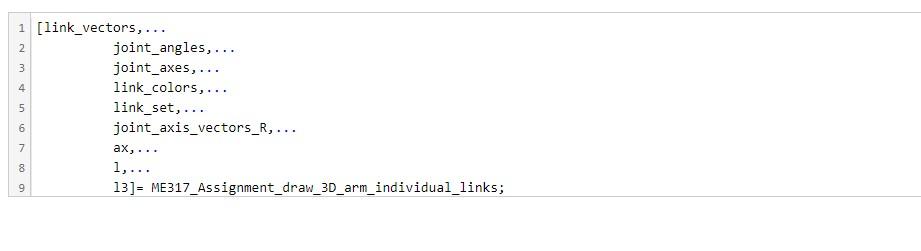 Solved Make a plot of a 3D a 3-link arm, with each link | Chegg.com