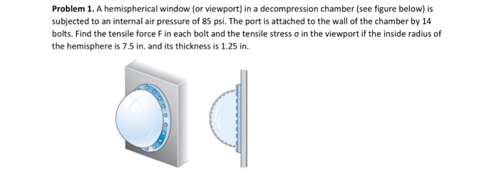 Solved A hemispherical window (or viewport) in a | Chegg.com