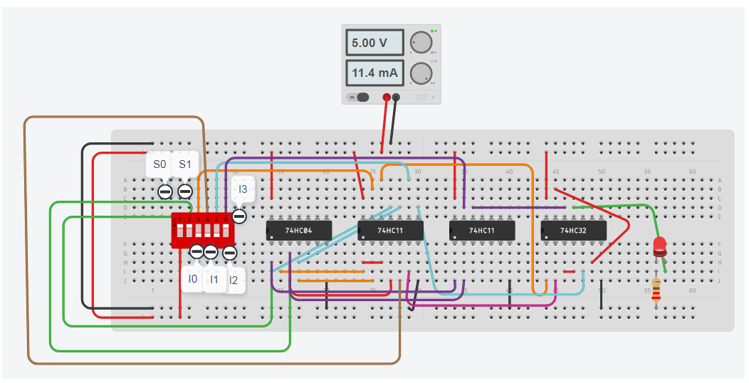 5.00 V 11.4 mA SO S1 13 74HC04 74HC11 74HC11 74HC32 | Chegg.com