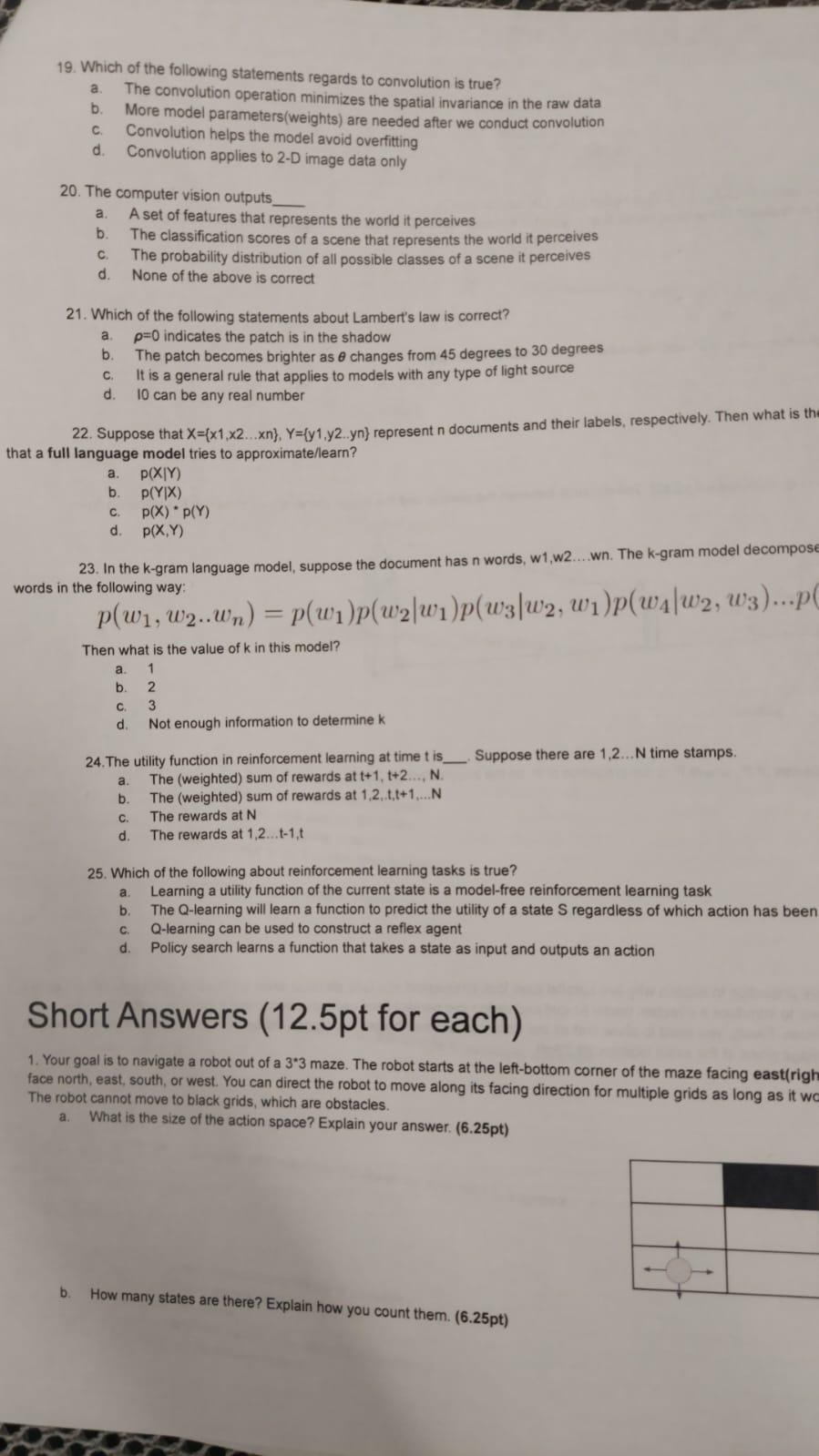 [Solved]: 19. Which of the following statements regards to