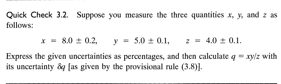 Solved Quick Check 3.2. Suppose you measure the three | Chegg.com