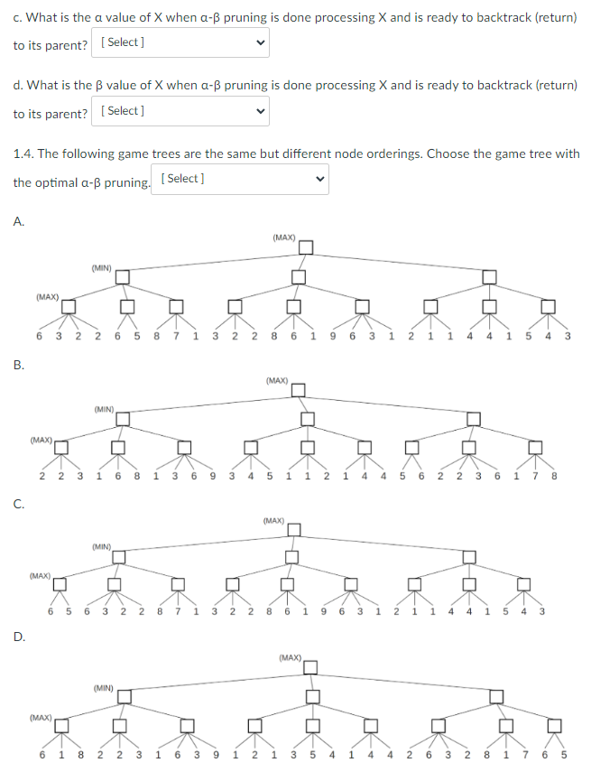 Solved In the game tree below it is Max's turn to move. At | Chegg.com