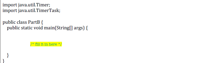 Solved This Program Needs To Have A Timer Object The