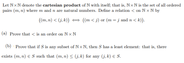 Solved Let Nx N denote the cartesian product of N with | Chegg.com
