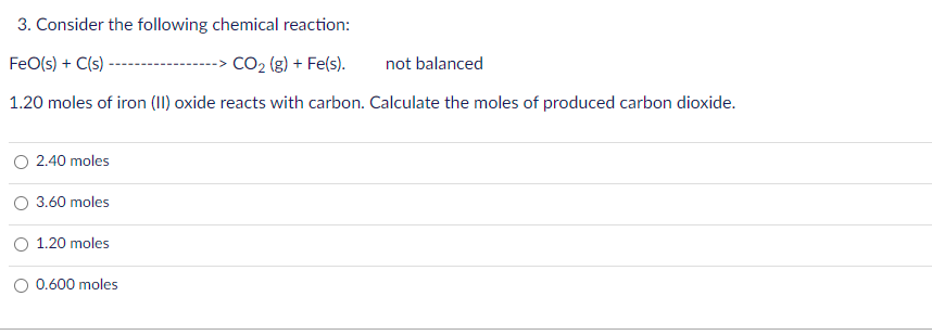 Solved 3. Consider the following chemical reaction: | Chegg.com