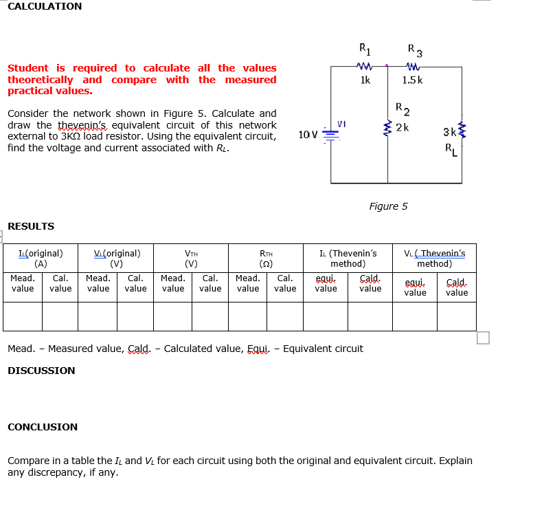 Solved THEVENIN'S THEOREM Objective The objective of this | Chegg.com