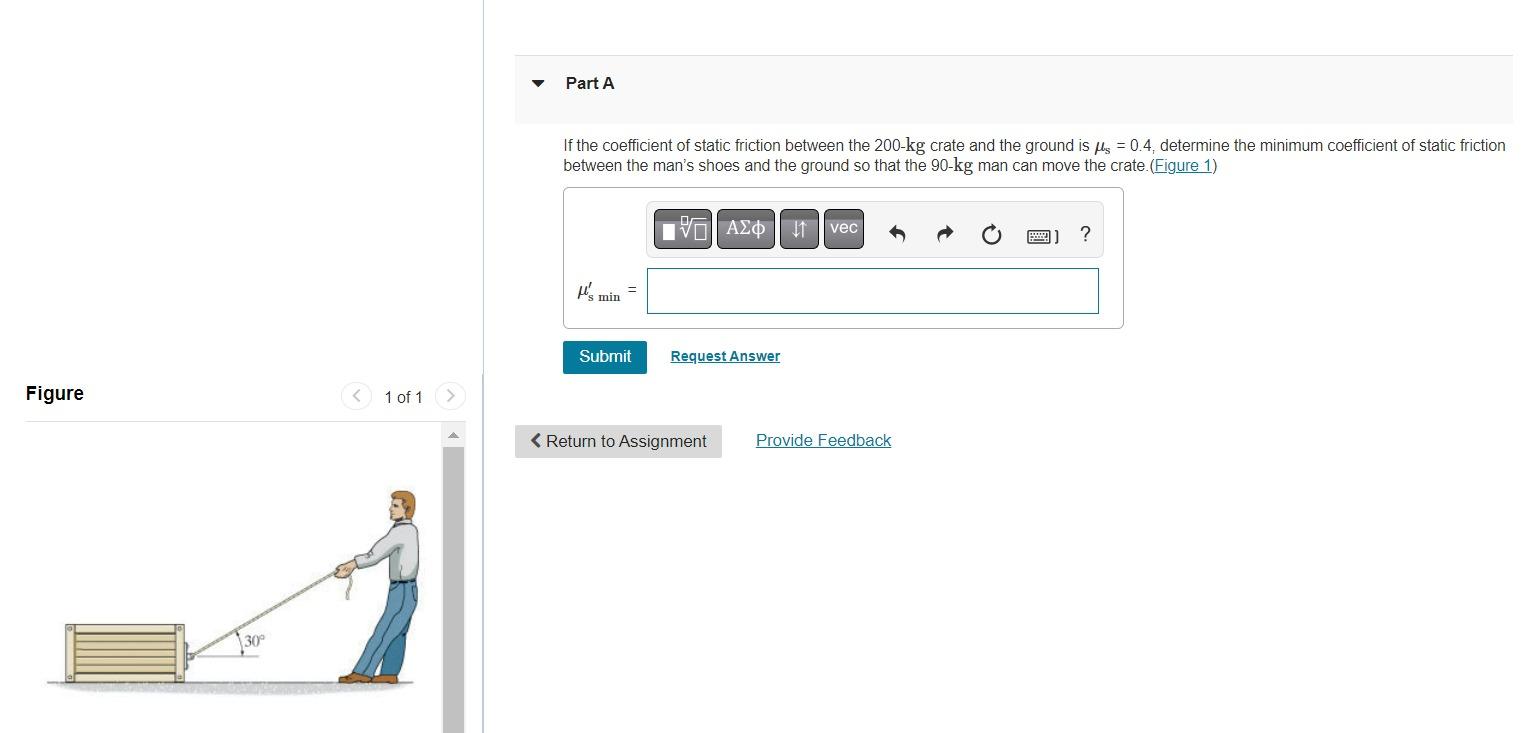 Solved If the coefficient of static friction between the | Chegg.com
