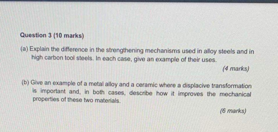 Solved Question 3 (10 marks) (a) Explain the difference in | Chegg.com