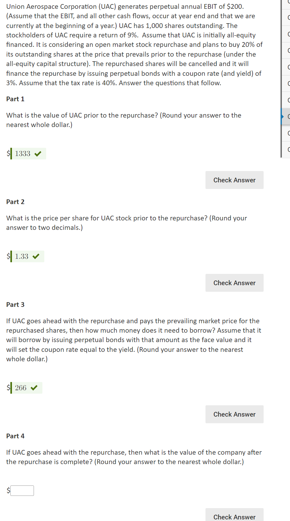 Solved Union Aerospace Corporation (UAC) generates perpetual | Chegg.com