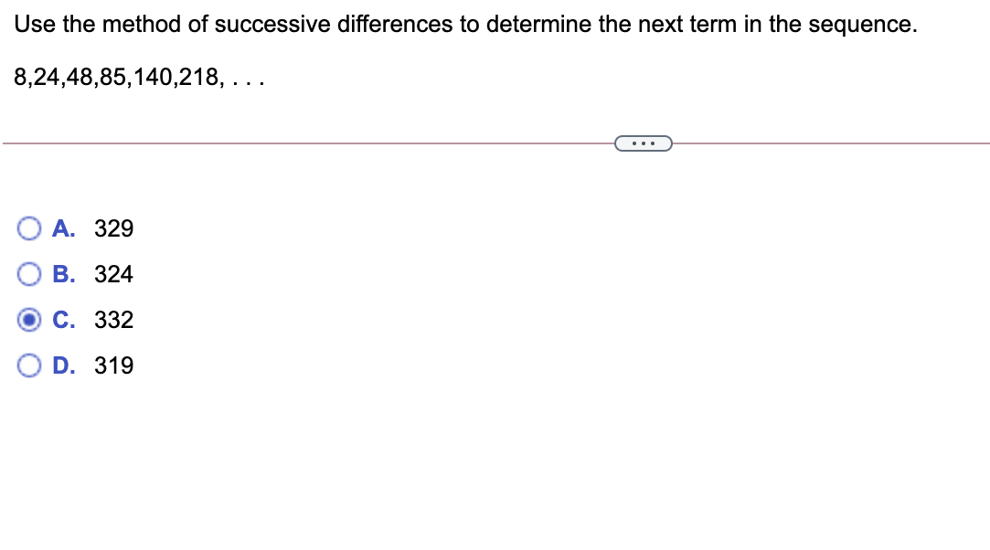 Solved Use the method of successive differences to determine | Chegg.com