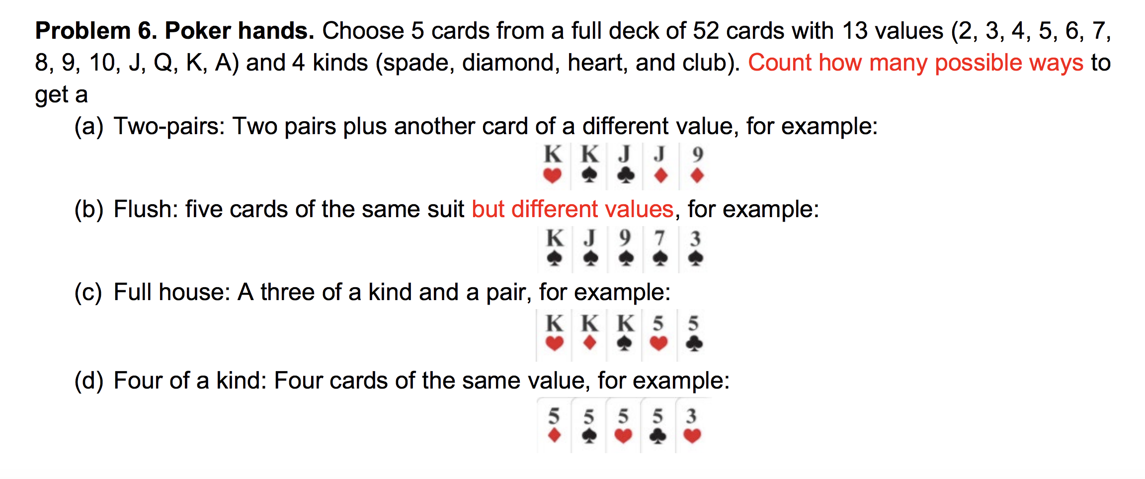 Solved Problem 6 Poker Hands Choose 5 Cards From A Full Chegg Solved Problem 6 Poker Hands Choose 5 Cards From A Full Chegg