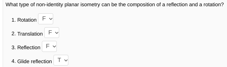 Solved What type of non-identity planar isometry can be the | Chegg.com