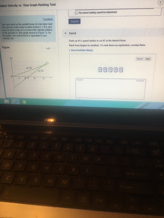 Solved Chapter 2 HW elative Velocity vs. Time Graph Ranking | Chegg.com