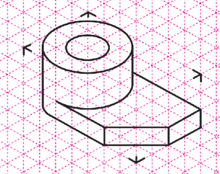 Solved draw top, front, and side view. orthographic | Chegg.com