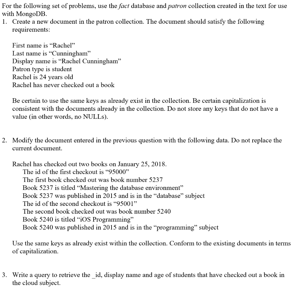 Solved For the following set of problems, use the fact | Chegg.com Solved For the following set of problems, use the fact | Chegg.com