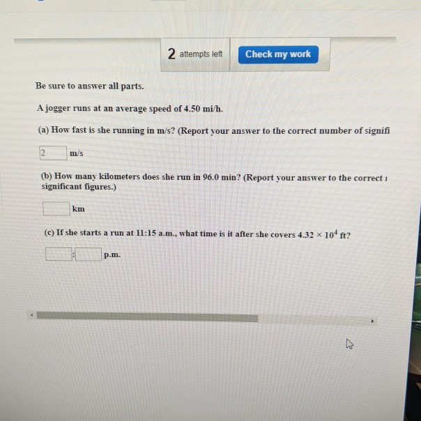 Solved 2 attempts left Check my work Be sure to answer all | Chegg.com