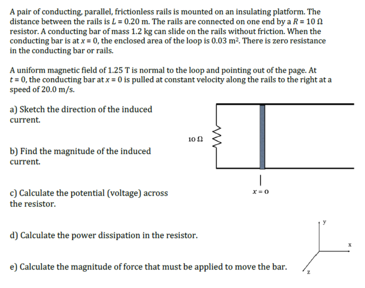 Solved A pair of conducting, parallel, frictionless rails is | Chegg.com