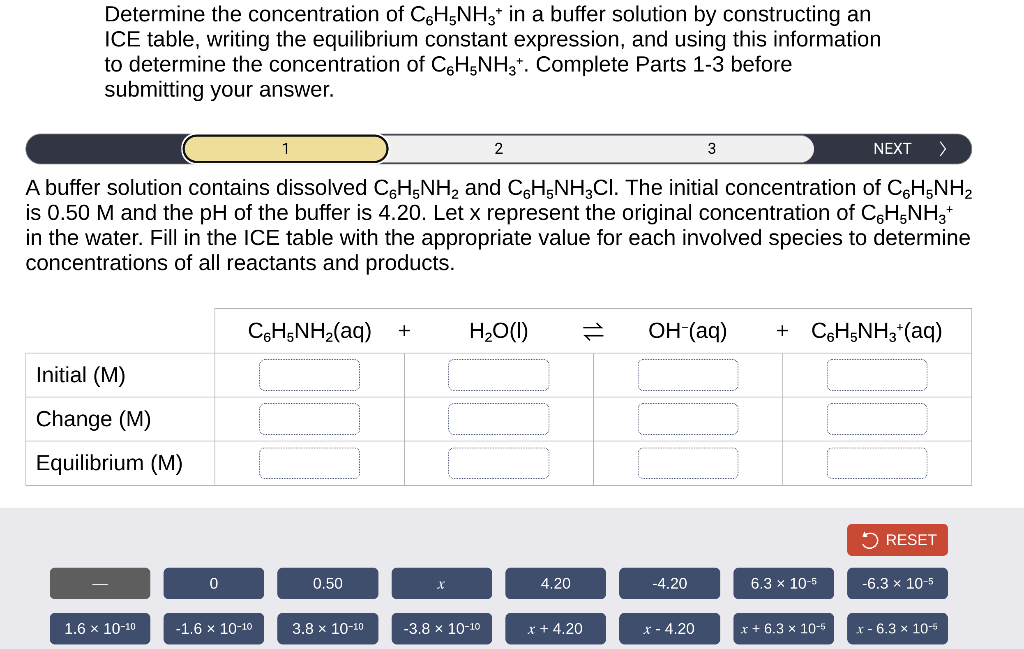Solved Determine the concentration of C6H5NH3+in a buffer | Chegg.com