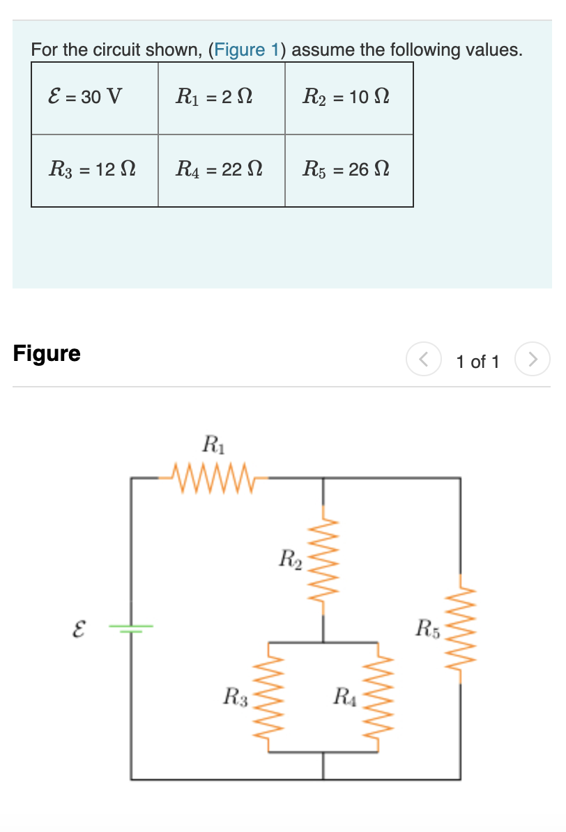 Solved For the circuit shown, (Figure 1) assume the | Chegg.com