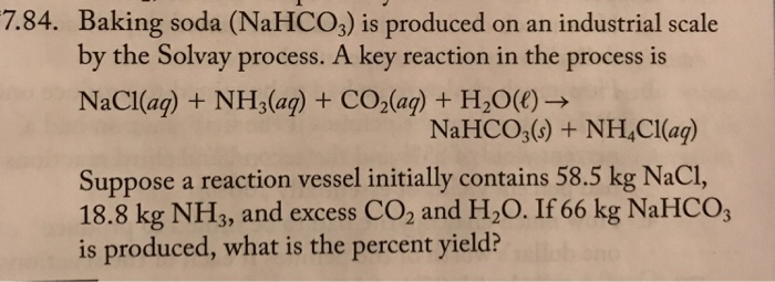 Solved 3) is produced on an industrial scale by the Solvay | Chegg.com