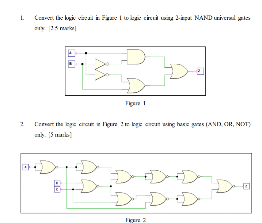 Solved 1. Convert the logic circuit in Figure 1 to logic | Chegg.com