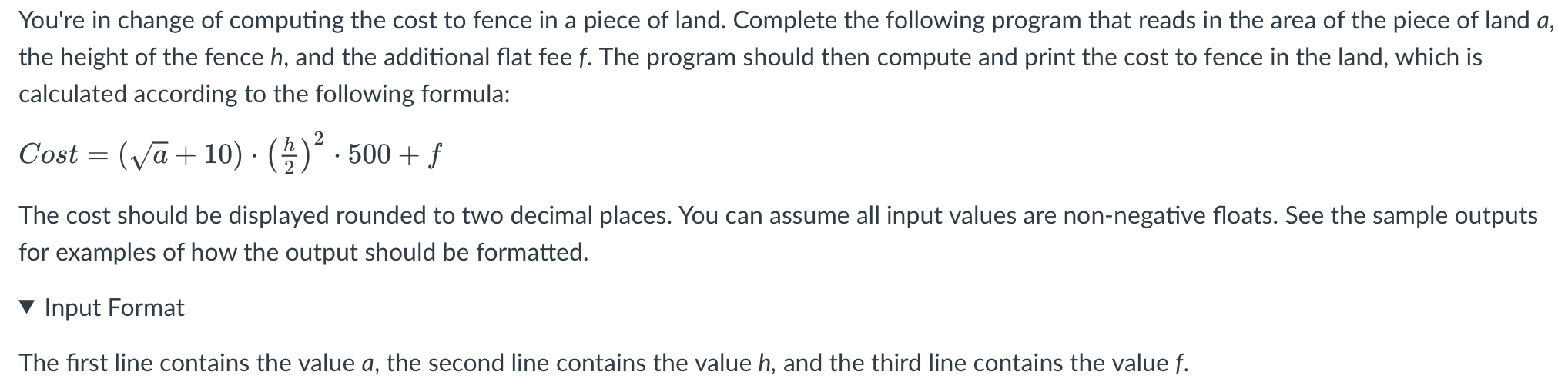 Solved You're in change of computing the cost to fence in a | Chegg.com