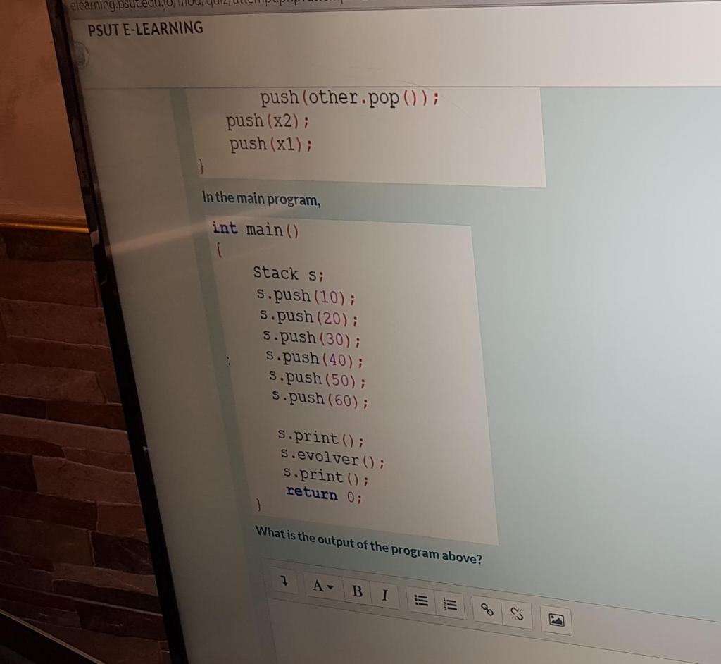 Solved tion 1 ered ed outos Consider an array-based | Chegg.com