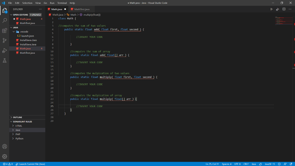 Solved Lab 1 - Java Types COMP 155 : Object-Oriented | Chegg.com