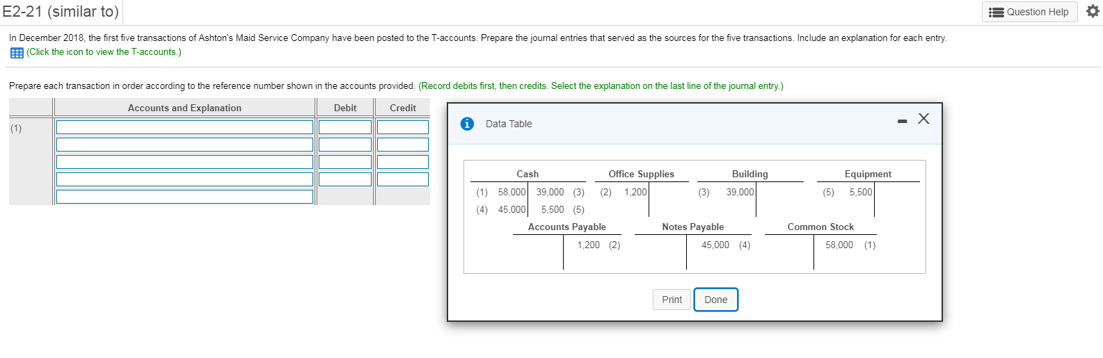 Solved E2-21 (similar to) Question Help In December 2018, | Chegg.com