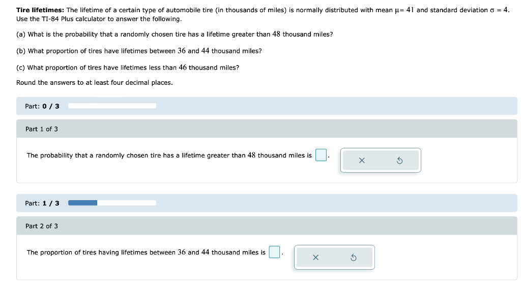 Solved Tire lifetimes: The lifetime of a certain type of | Chegg.com