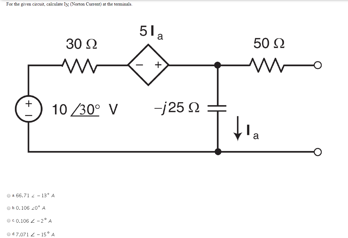 Solved For the given circuit, calculate IN (Norton Current) | Chegg.com