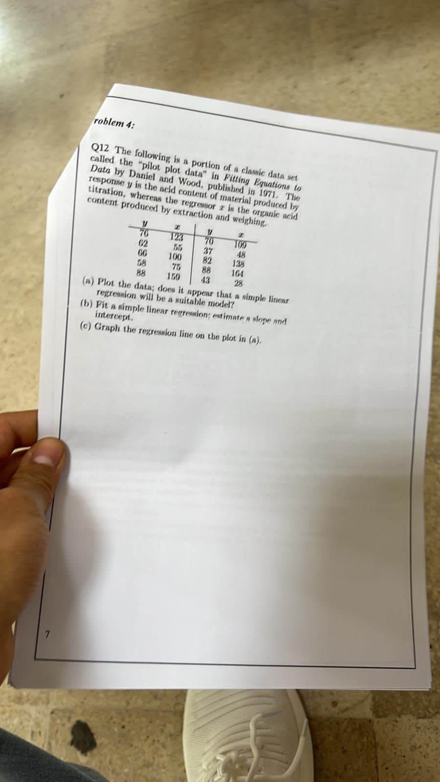 Solved Q12 ﻿The following is a portion of a classic data | Chegg.com