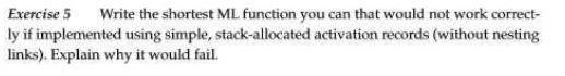 Solved Exercise 5 Write the shortest ML function you can | Chegg.com