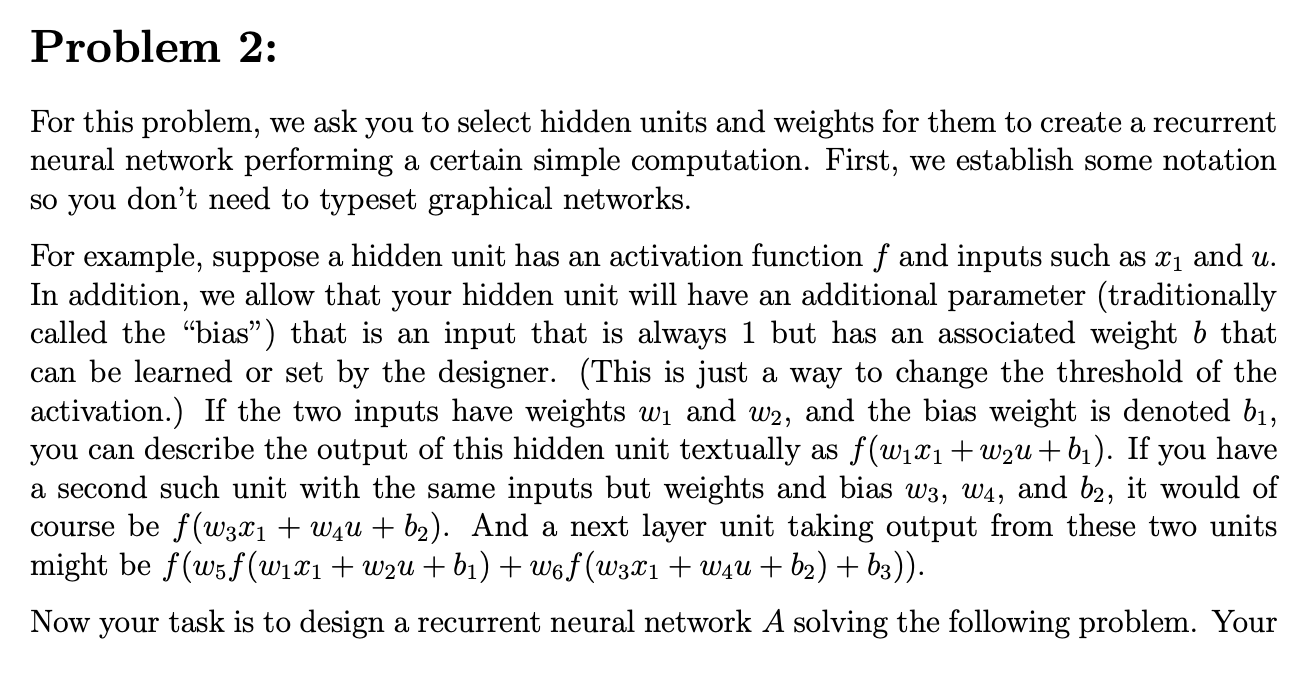 Problem 2: For this problem, we ask you to select | Chegg.com